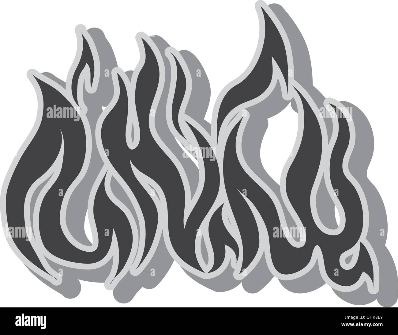 flame fire burn flaming icon vector graphic Stock Vector Image & Art ...
