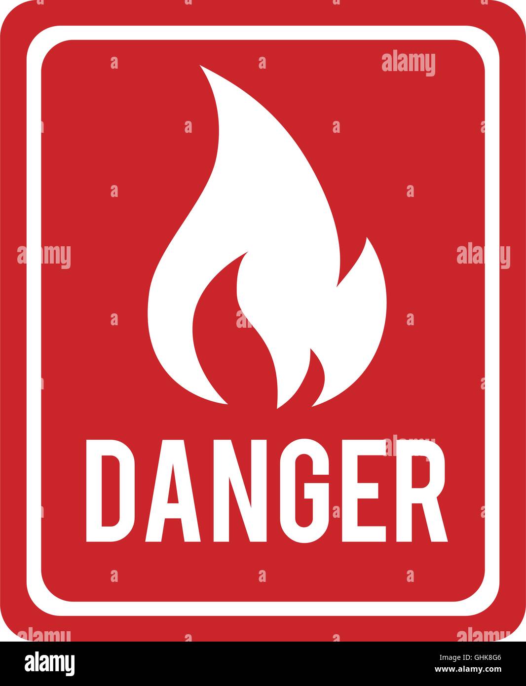 fire danger flame sign icon vector graphic Stock Vector Image & Art - Alamy