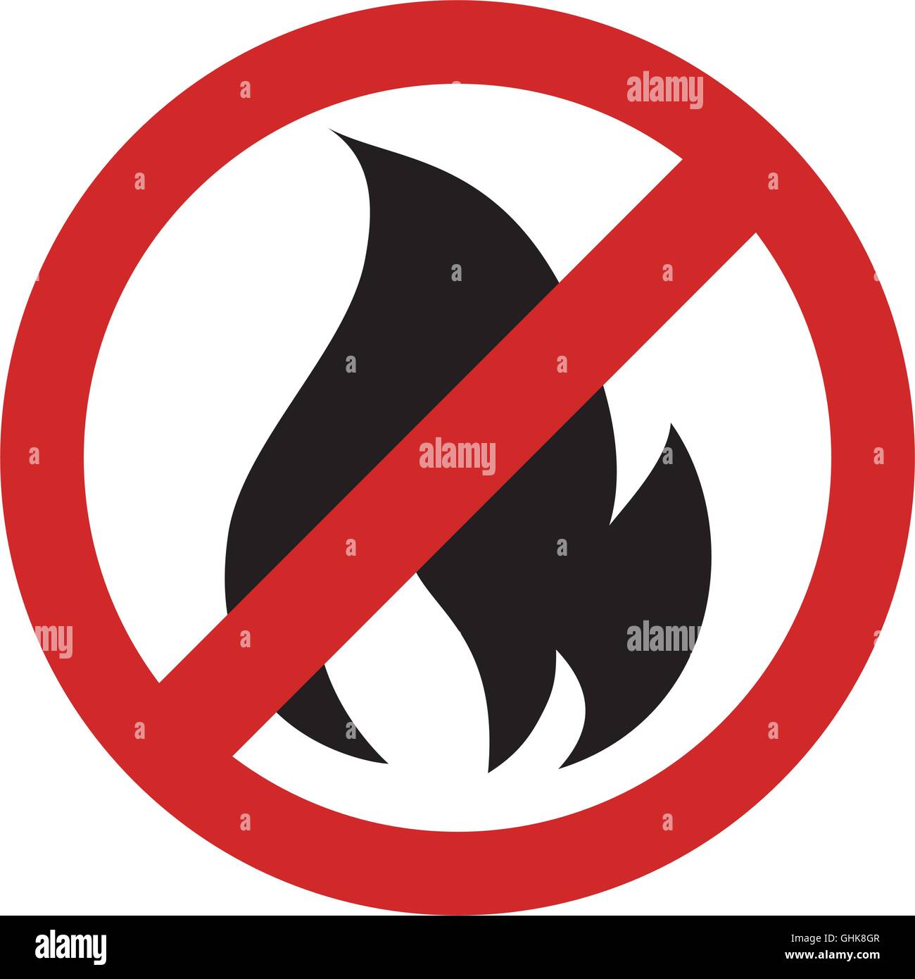 forbidden flame fire prohibition icon vector graphic Stock Vector Image ...