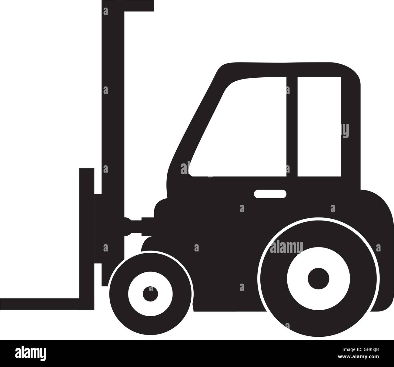 fork truck lift machine icon vector graphic Stock Vector Image & Art ...
