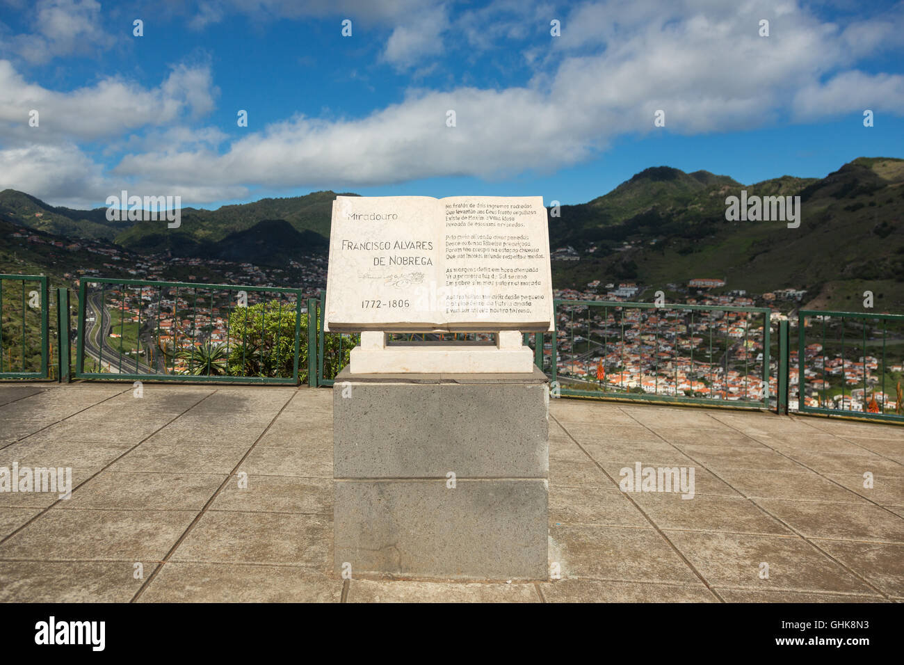 lookout Miradouro Francisco Alvares de Nobrega with a view over Machico ...