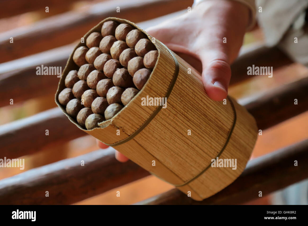 wrapped bundle of Cuban Cigars Stock Photo - Alamy