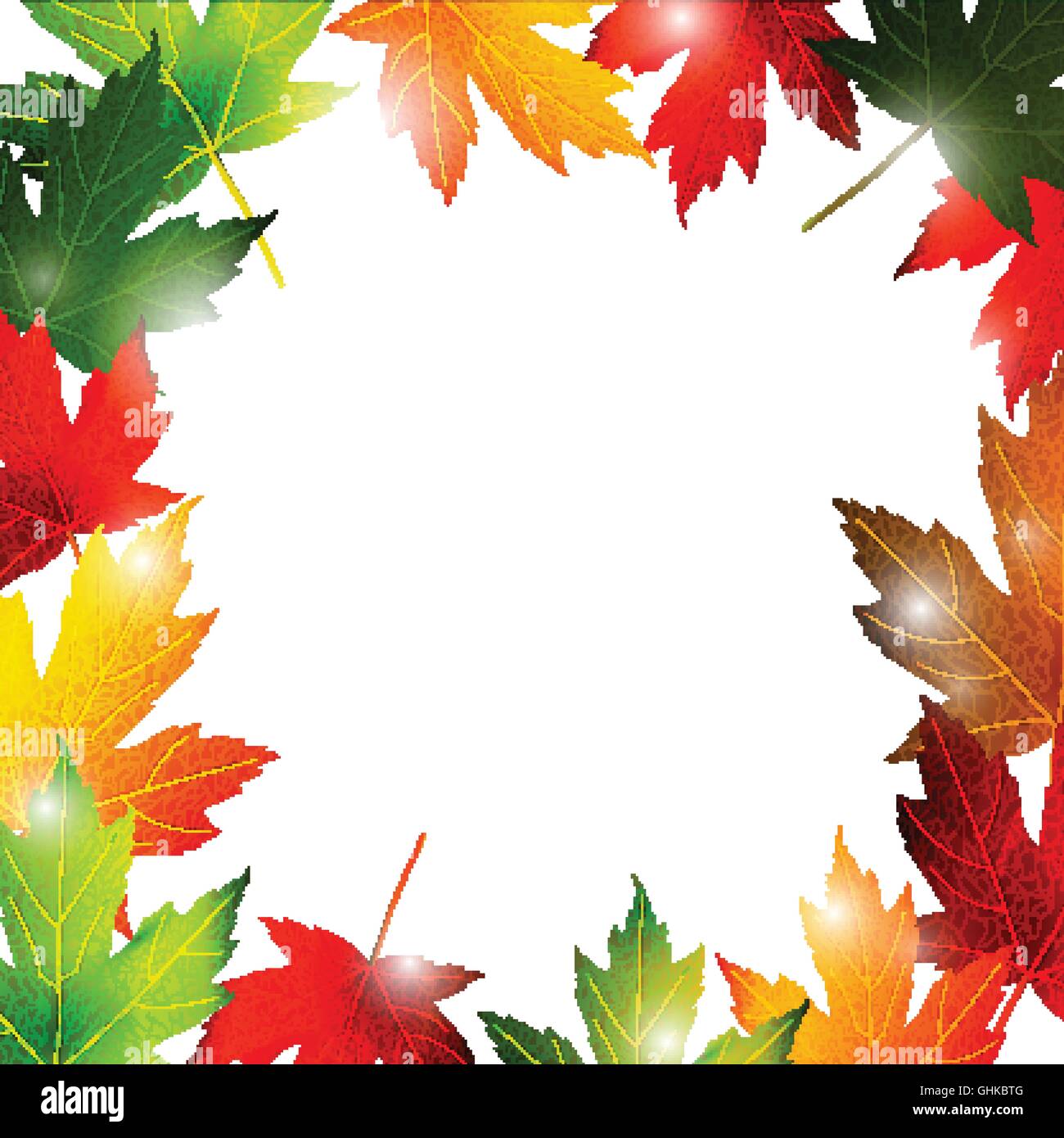Clip-art frame from fallen leaves isolated Stock Vector Image & Art - Alamy