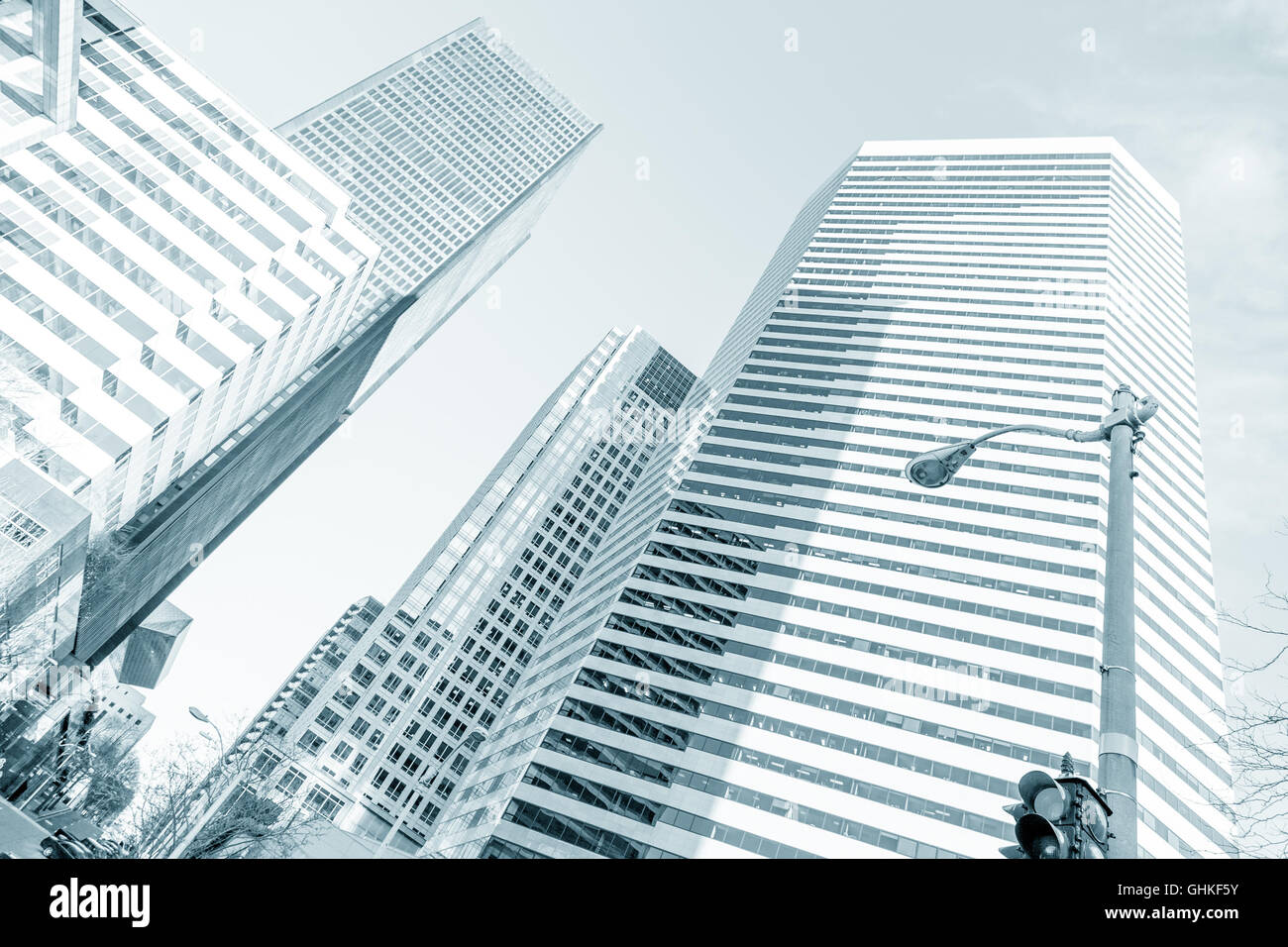 Blue skyscrapers abstract background Stock Photo - Alamy