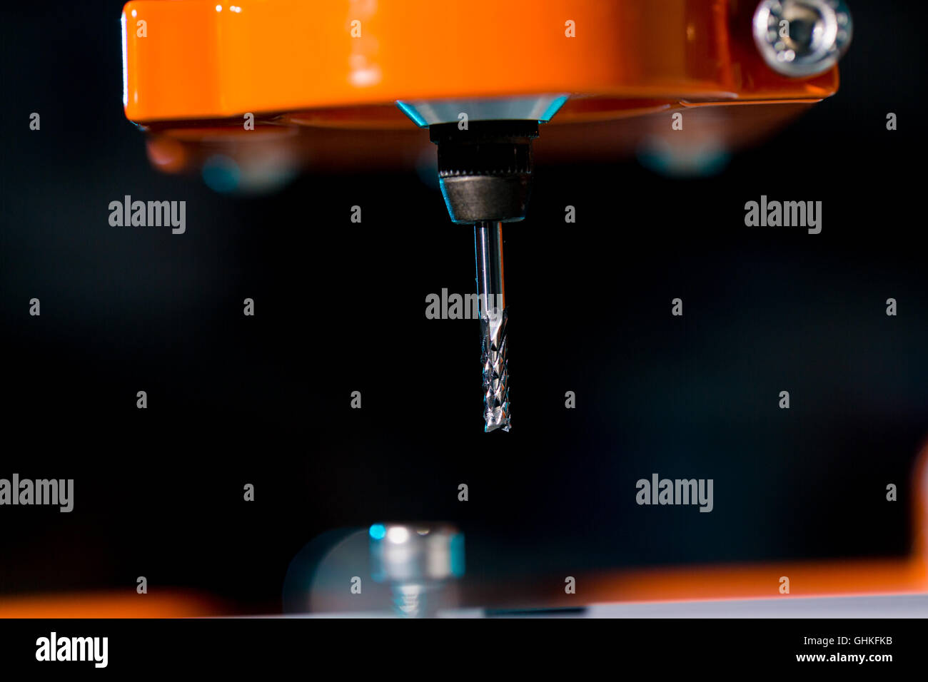industrial machining cutting process by milling cutter Stock Photo - Alamy