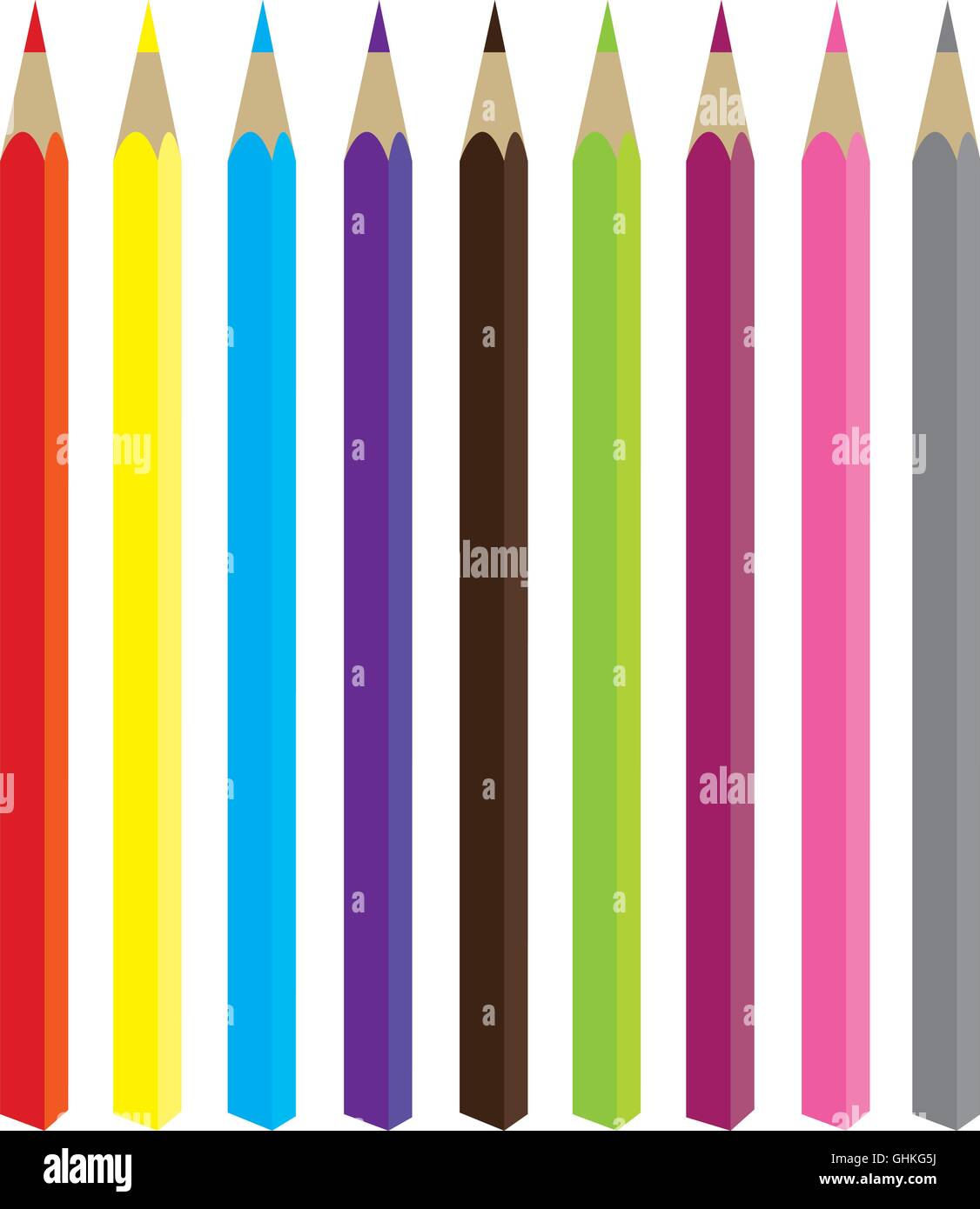 vector illustration of a school background with pencils Stock Vector ...