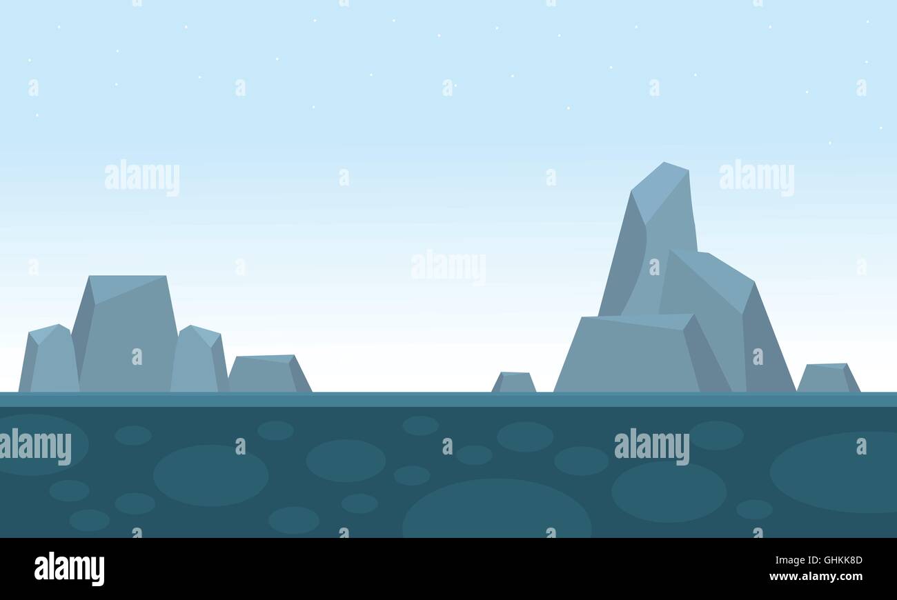 Big rock scenery backgrounds game Stock Vector Image & Art - Alamy