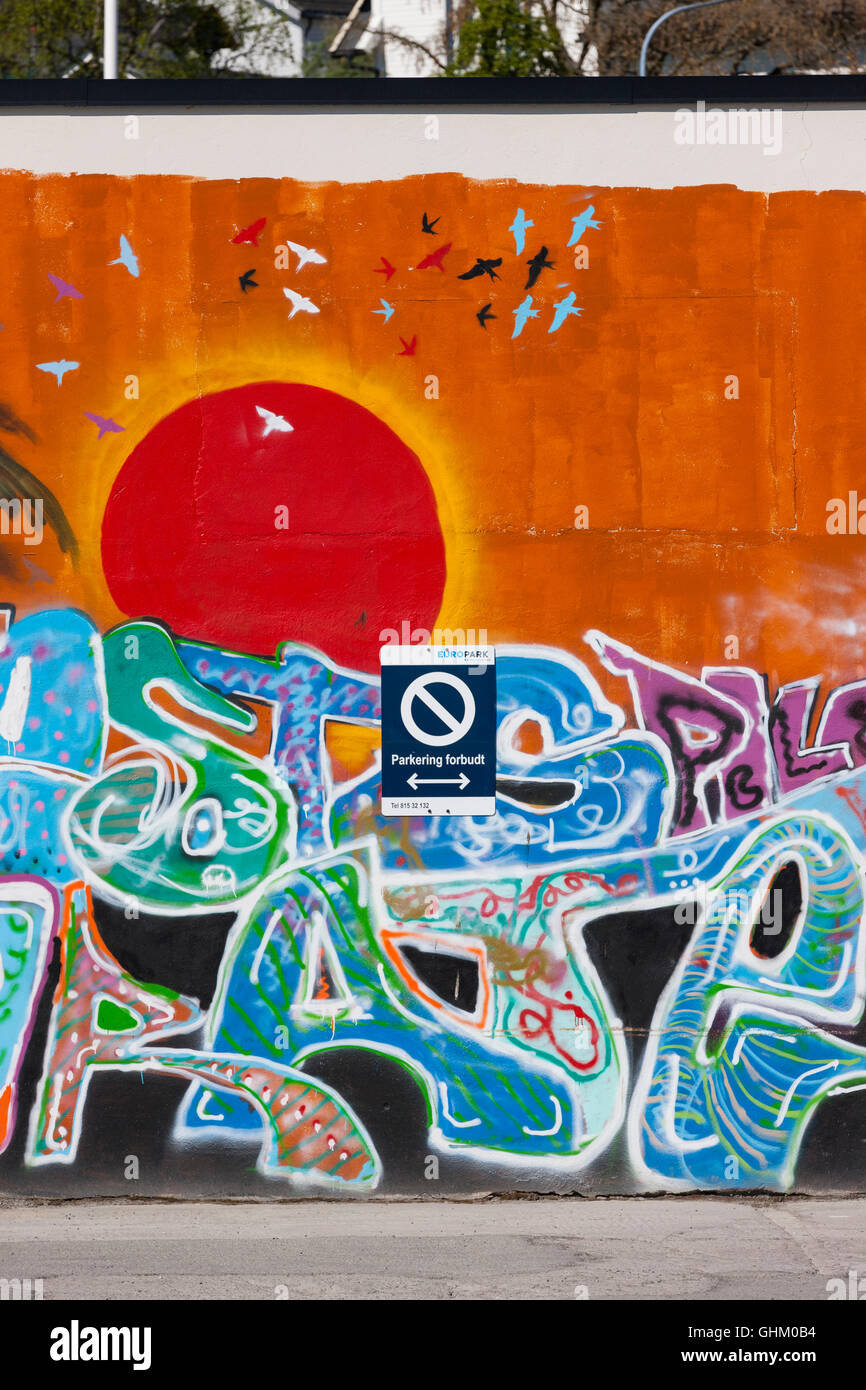 Lofoten Islands graffiti, Norway Stock Photo - Alamy