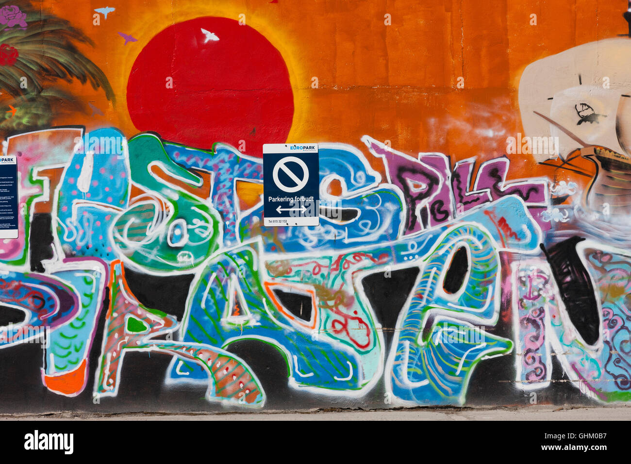 Lofoten Islands graffiti, Norway Stock Photo - Alamy