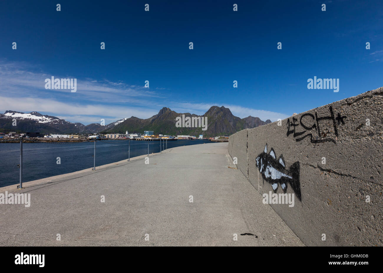 Lofoten Islands graffiti, Norway Stock Photo - Alamy