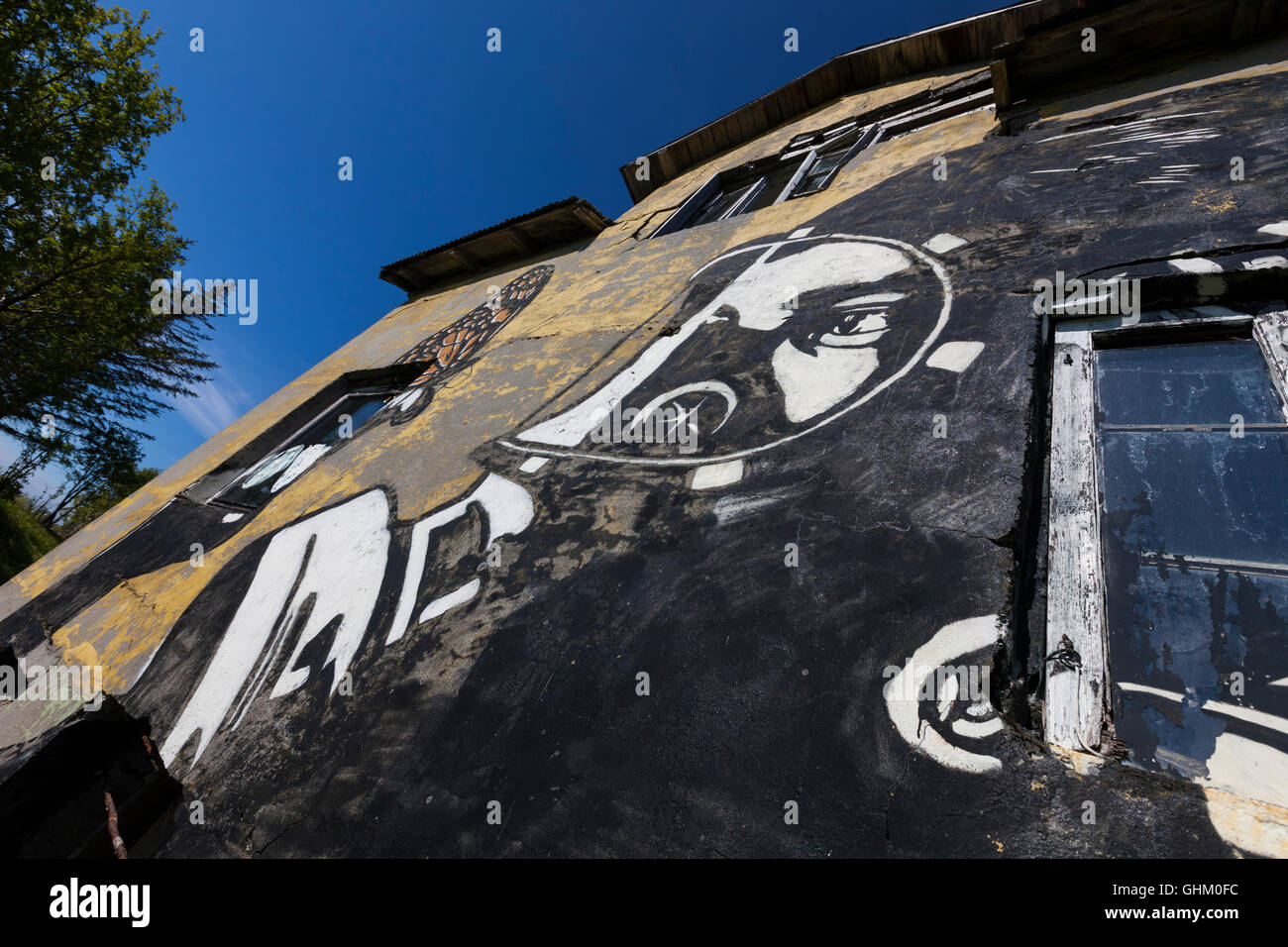 Lofoten Islands graffiti, Norway Stock Photo - Alamy