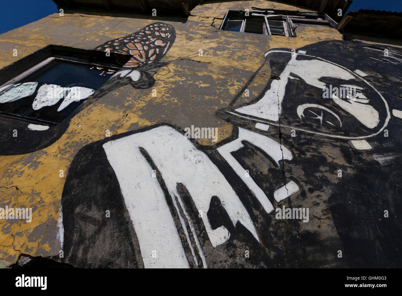 Lofoten Islands graffiti, Norway Stock Photo - Alamy