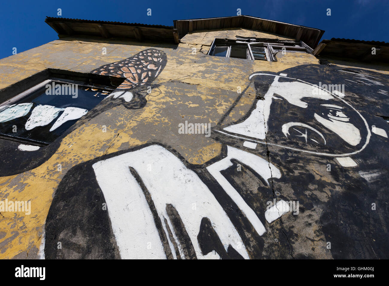 Lofoten Islands graffiti, Norway Stock Photo - Alamy