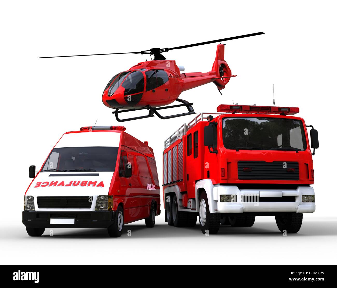Emergency fire and rescue vehicles Cut Out Stock Images & Pictures - Alamy