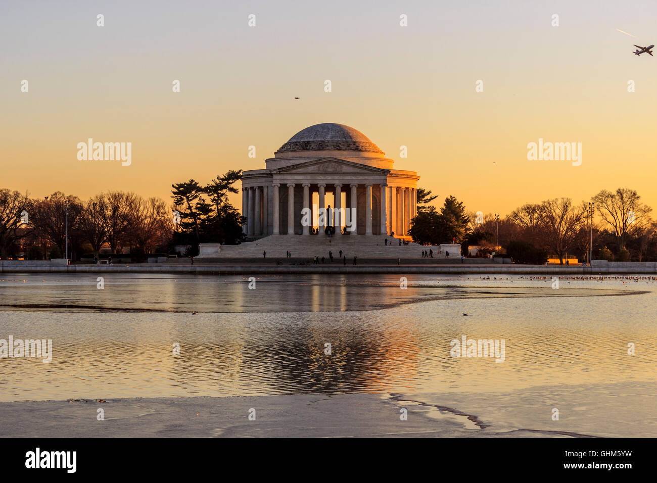 Jefferson Memorial in Washington DC with Sunset Stock Photo - Alamy