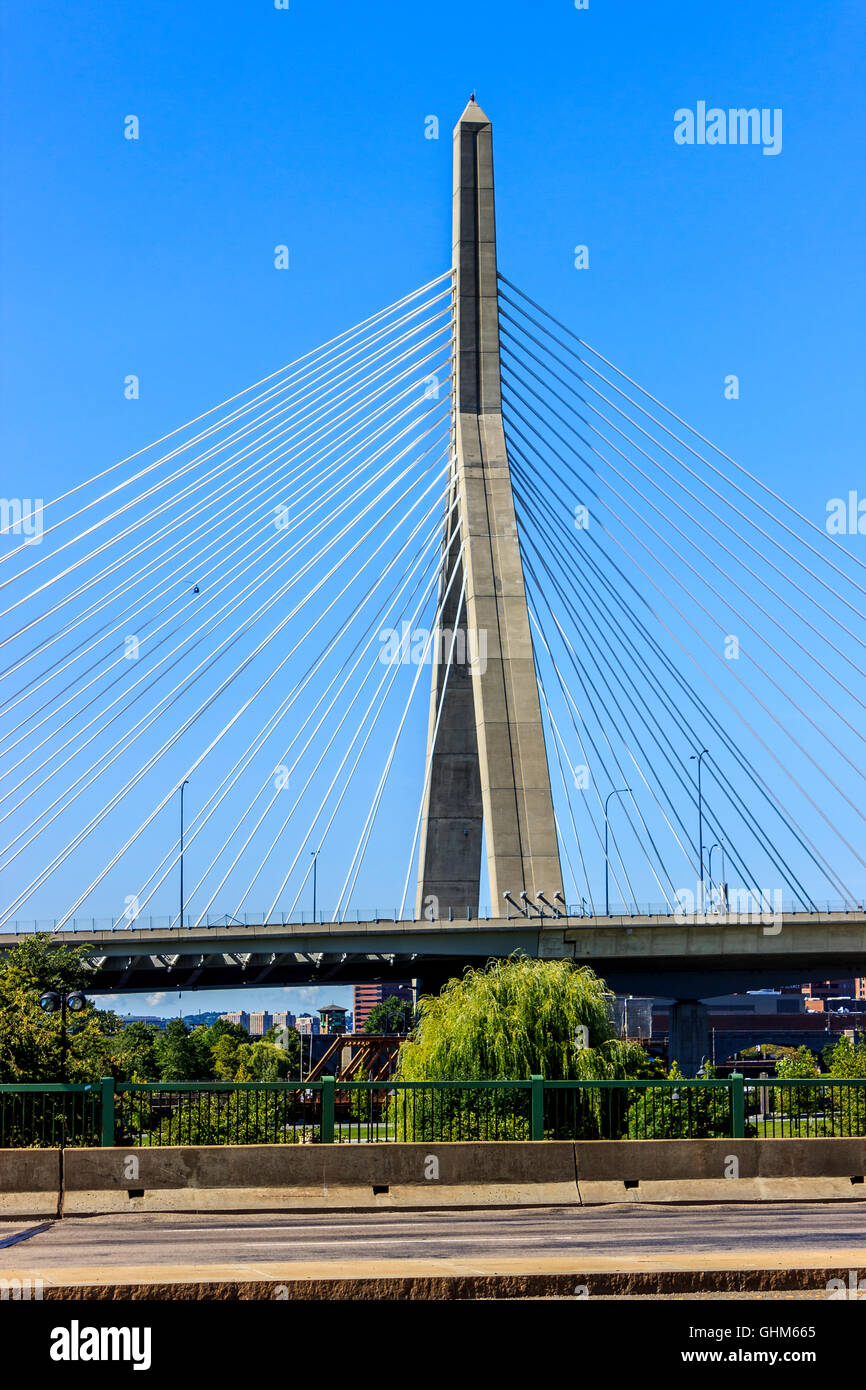 Leonard P. Zakim Bunker Hill Memorial Bridge in Boston, Massachusetts ...