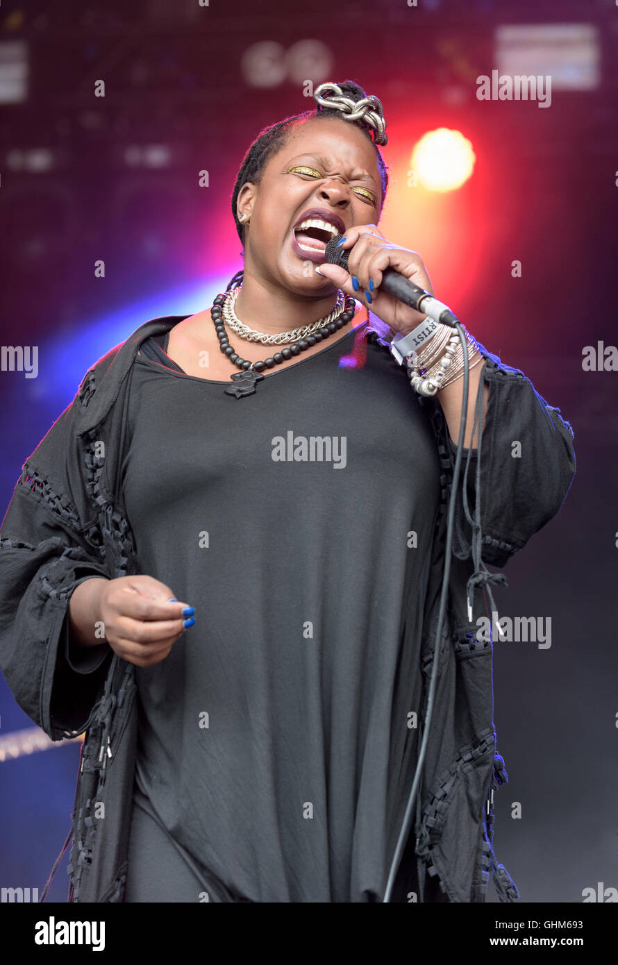 ESKA performing at the Larmer Tree Festival, Wiltshire, England, UK ...