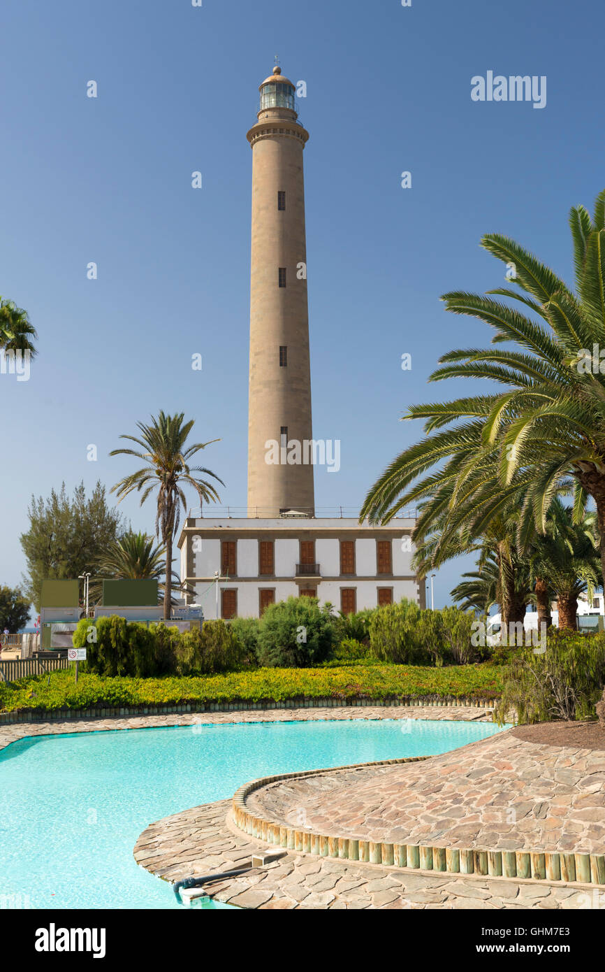 Lighthouse in Maspalomas, Gran Canaria, Canary Islands Stock Photo - Alamy