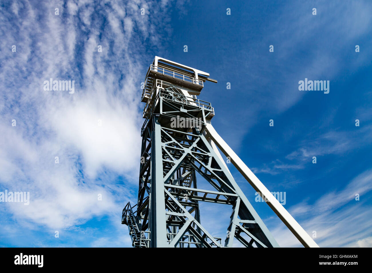 Drilling rig on sky background Stock Photo - Alamy