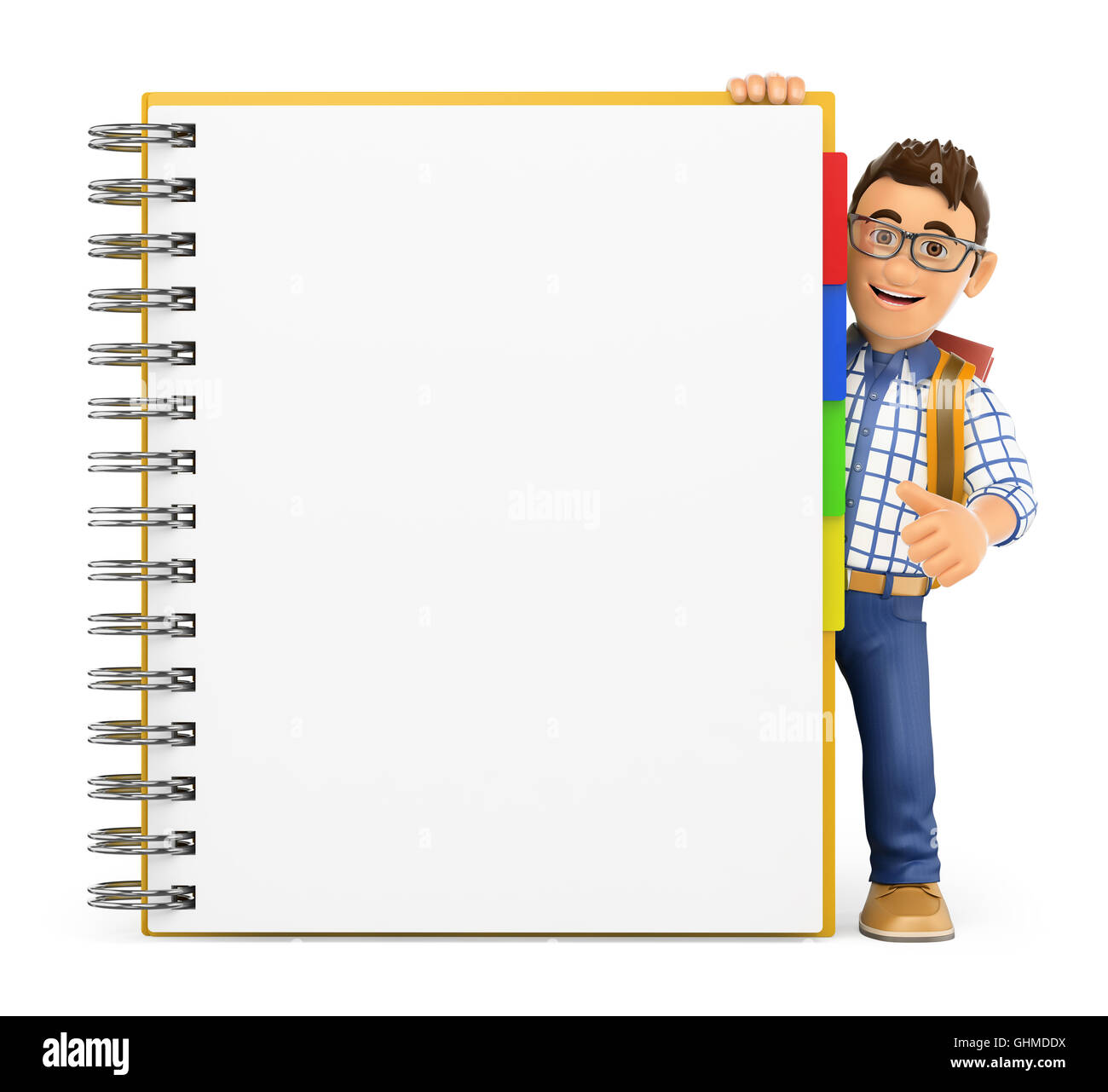 Illustration white character notepad hi-res stock photography and ...