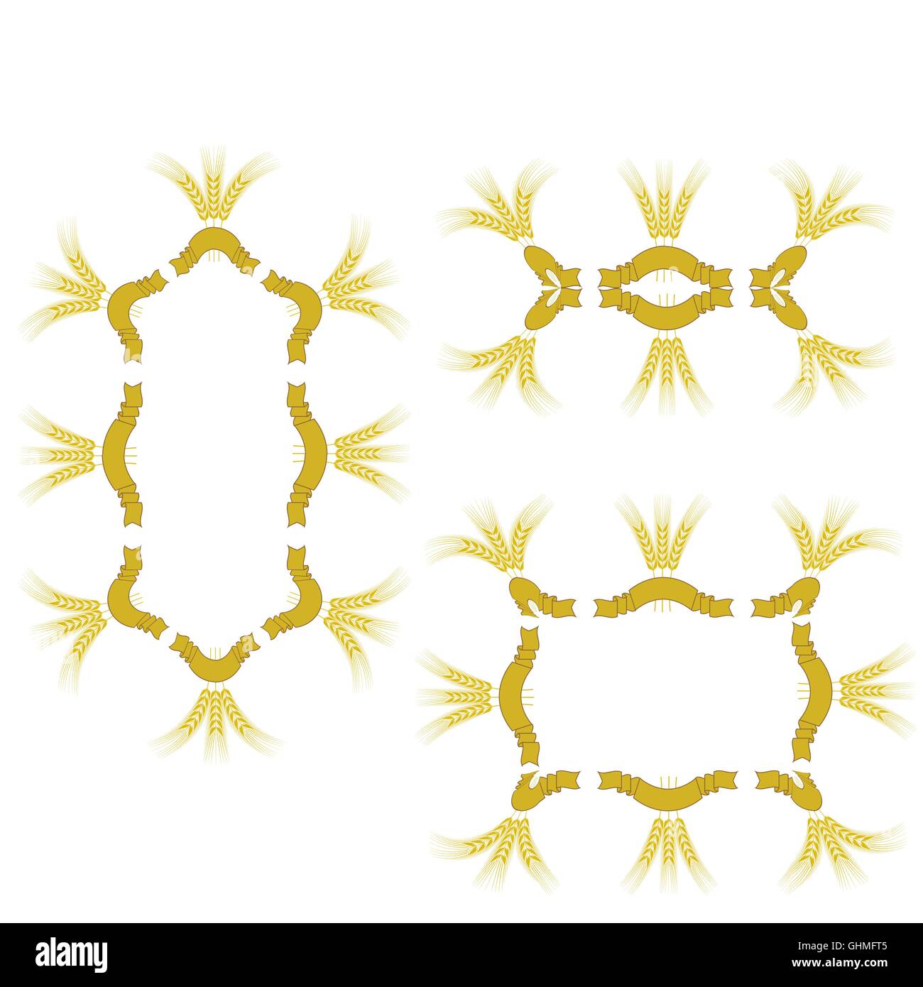 Wheat Icon Set Isolated Stock Vector Image & Art - Alamy