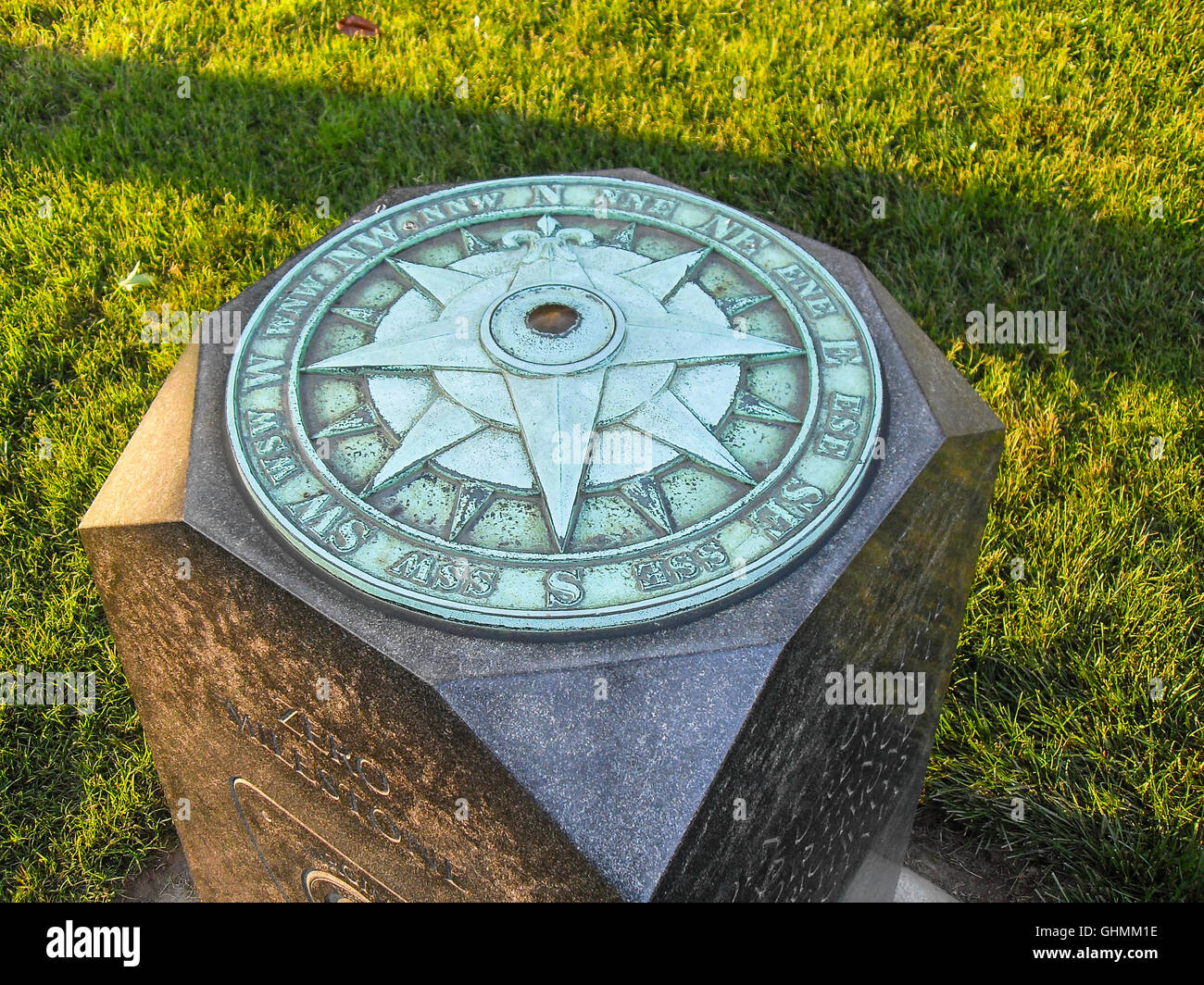 Oxidized Copper Compass Stock Photo - Alamy