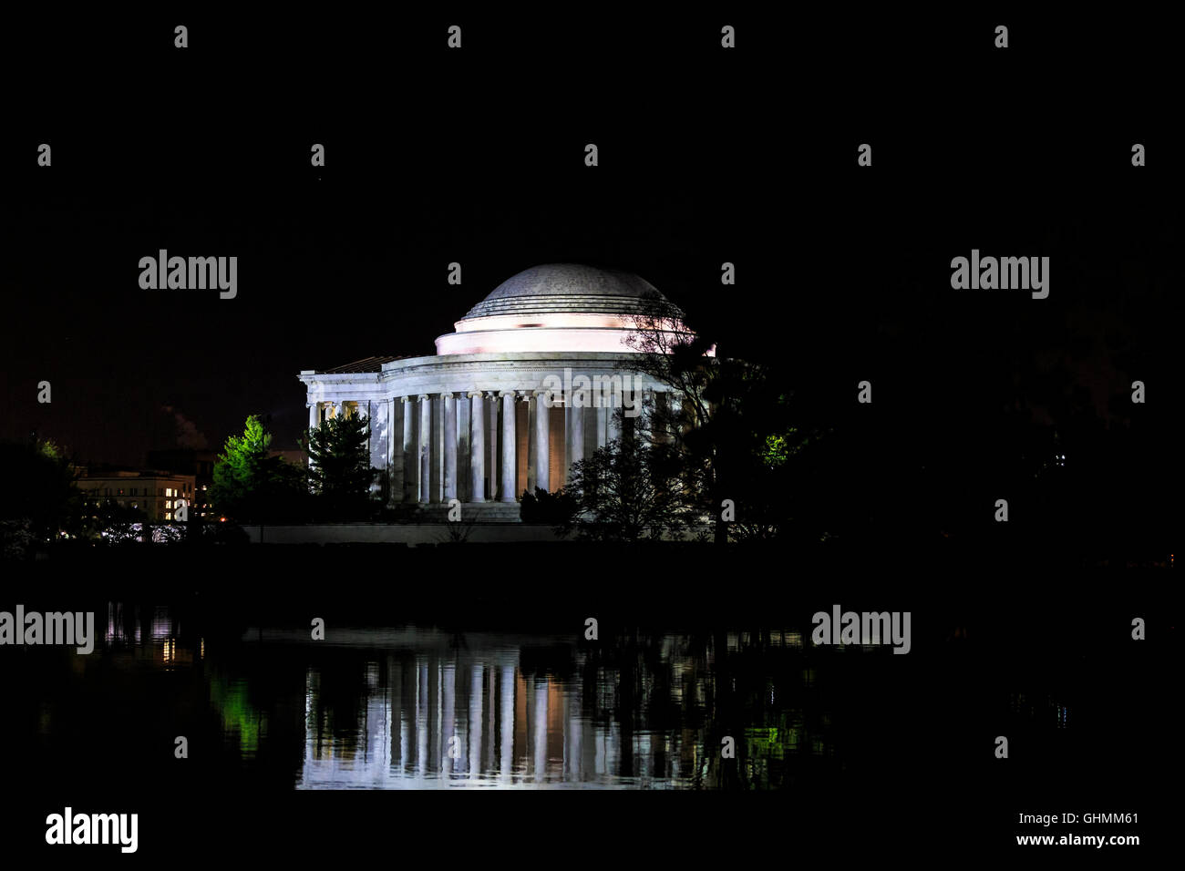 Jefferson Memorial at Night Stock Photo - Alamy