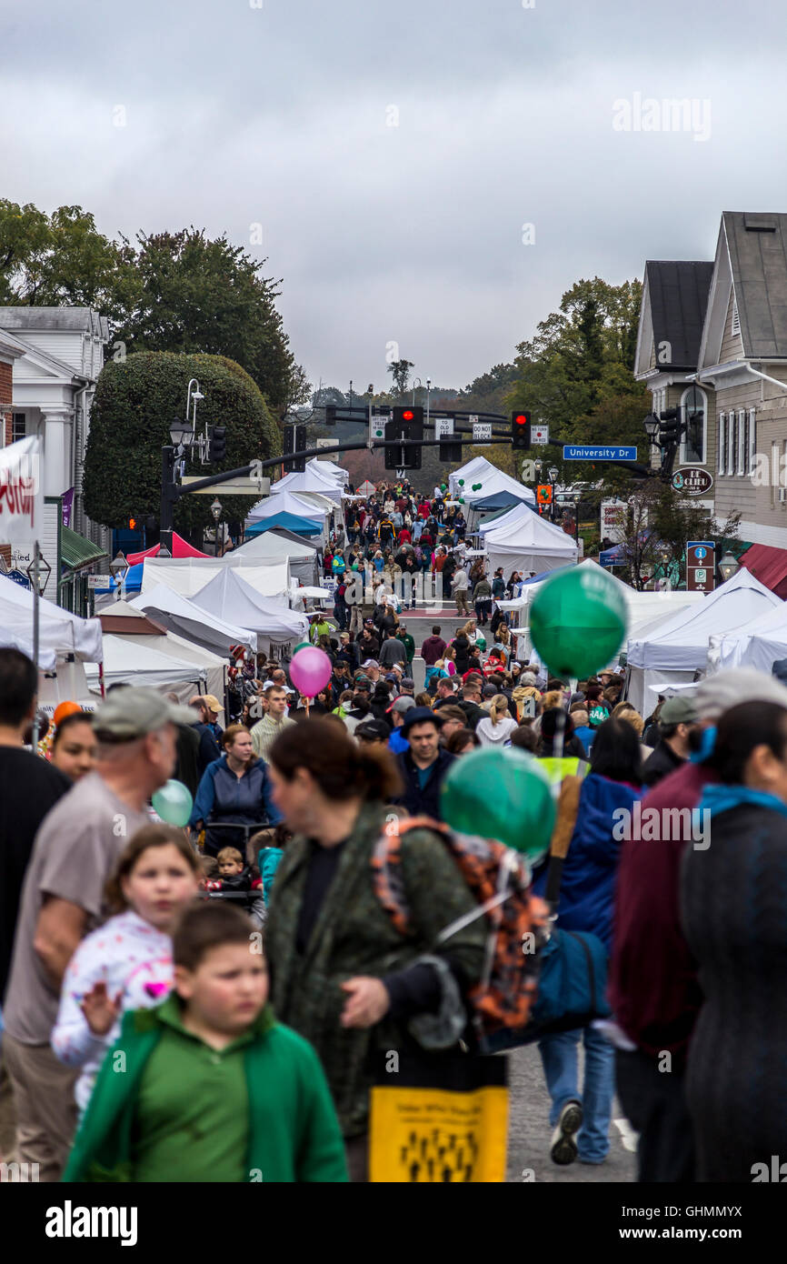 Crowd Gathering at a Fair Stock Photo - Alamy