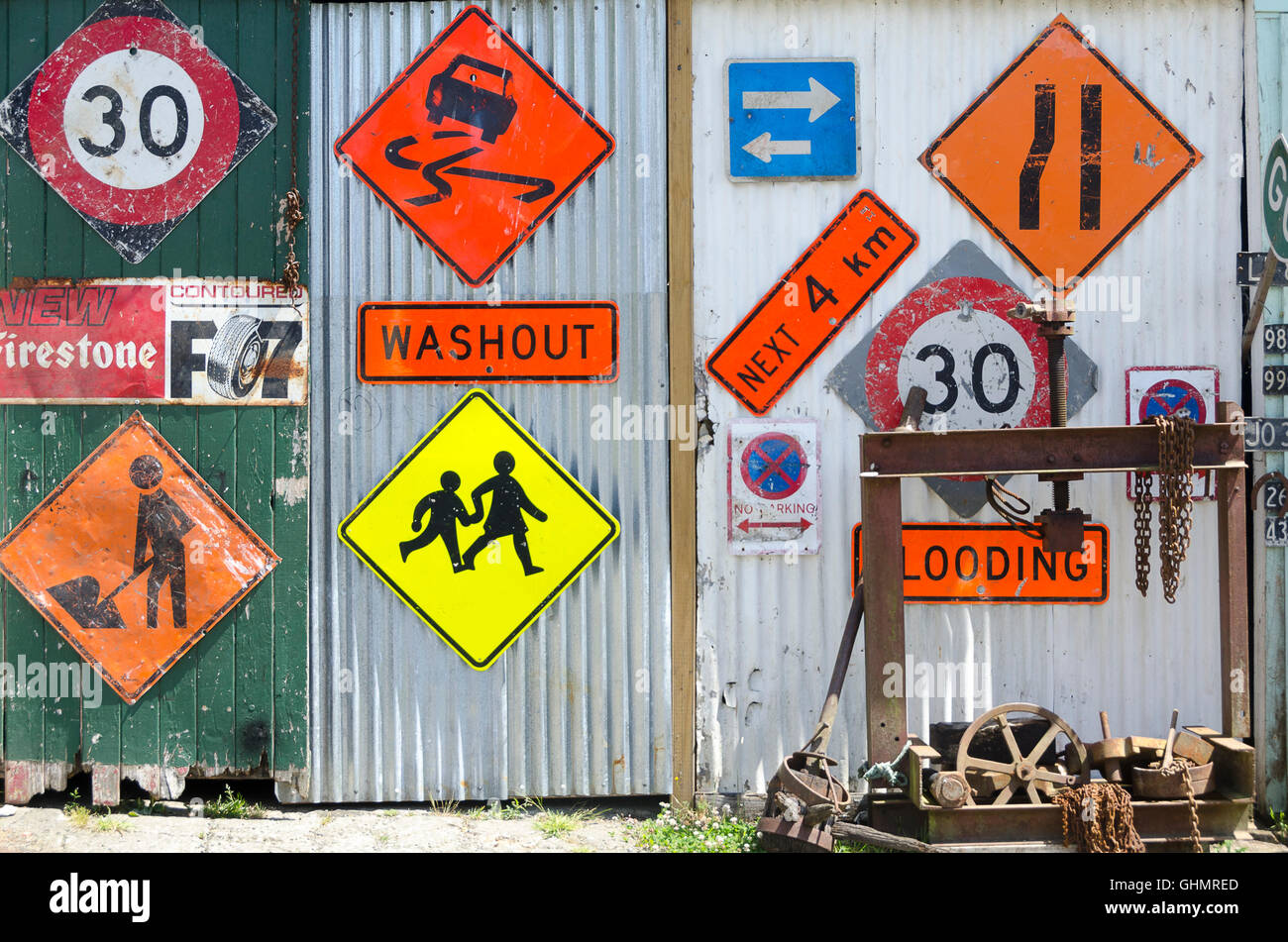 Recycled Traffic Sign Table