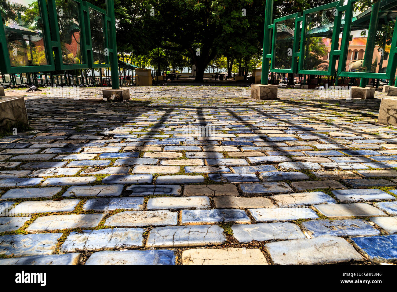 Cobble Stones in Plaza de Hostos in Old San Juan, Puerto Rico Stock ...