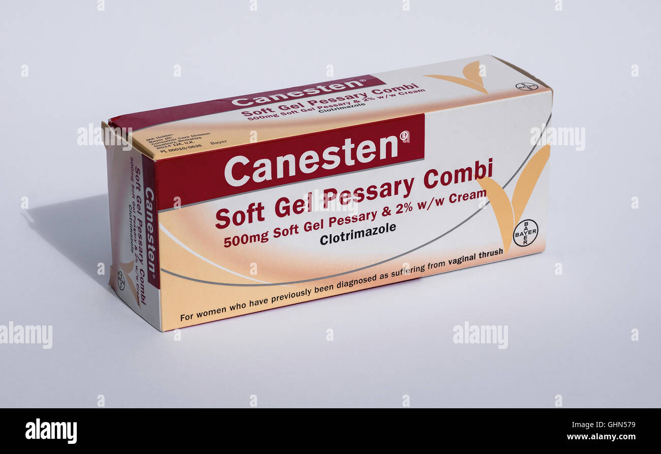 Canesten Soft Gel Pessary Combi Stock Photo - Alamy