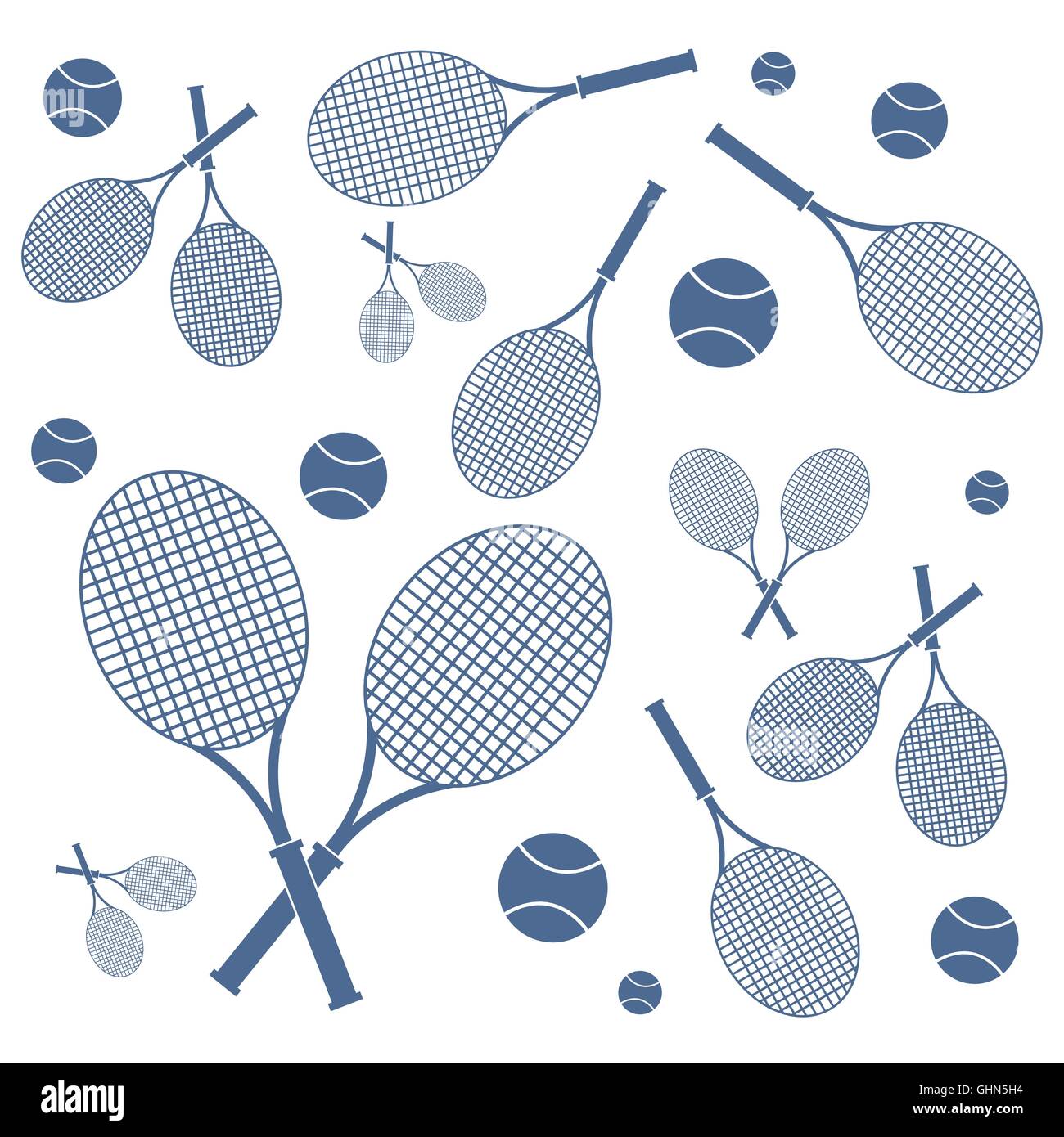 Nice picture of colorful rackets and balls for tennis lessons on a ...