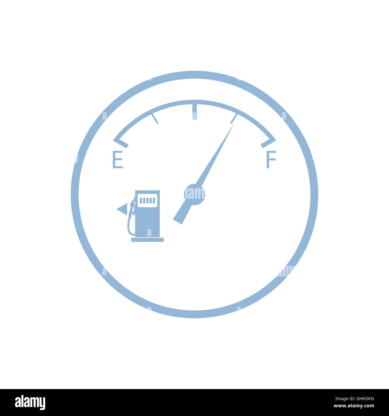 Stylized icon of the automobile fuel sensor on a white background Stock ...