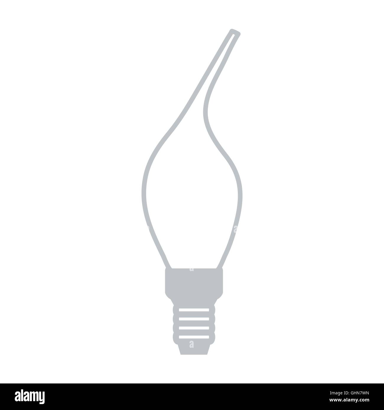 Stylized icon of light bulb on white background Stock Vector Image ...
