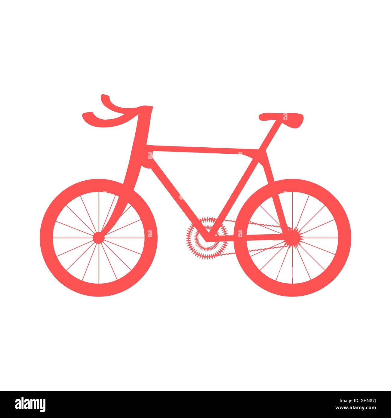 Stylized icon of a colored bike on a white background Stock Vector ...