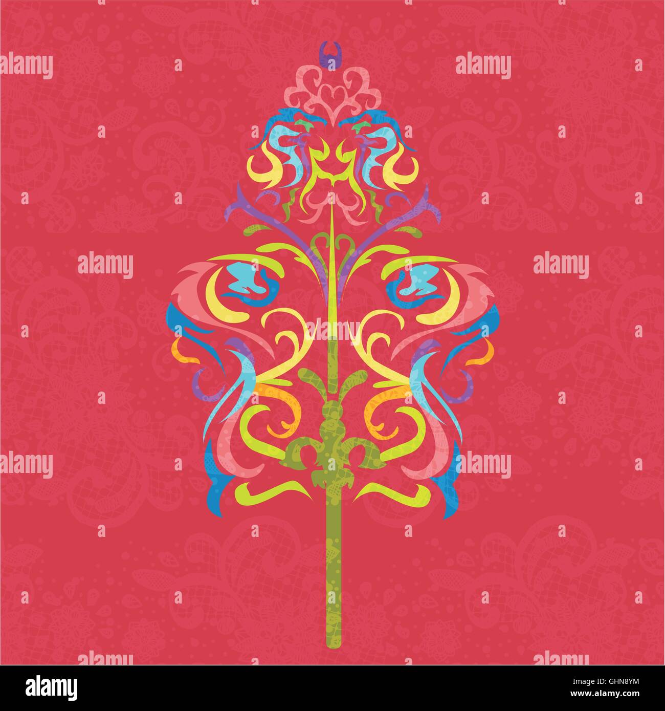 wayang traditional art pattern floral decorative color full Stock ...