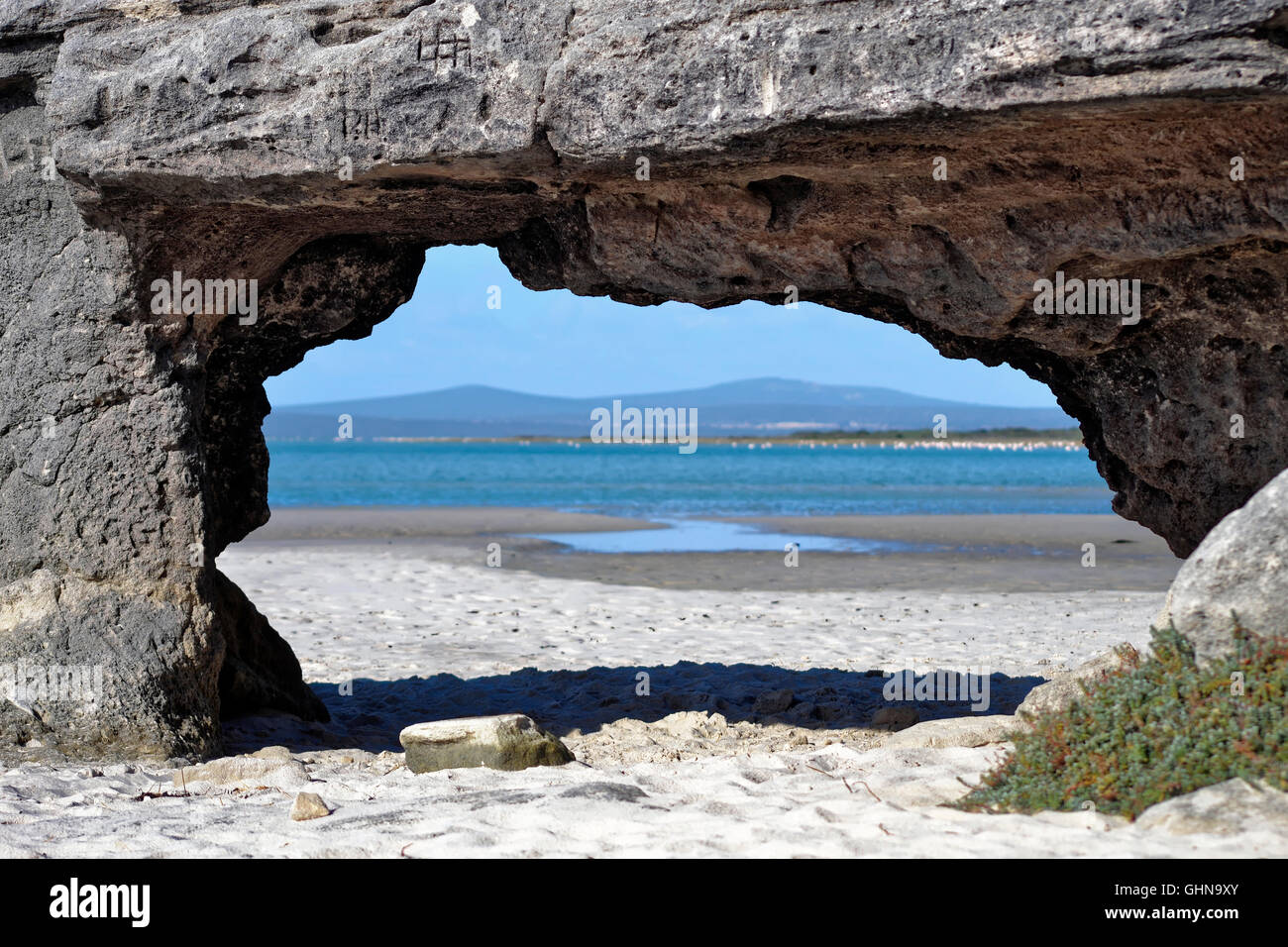 Rock window at Churchhaven at the Langebaan Lagoon, West Coast of South ...