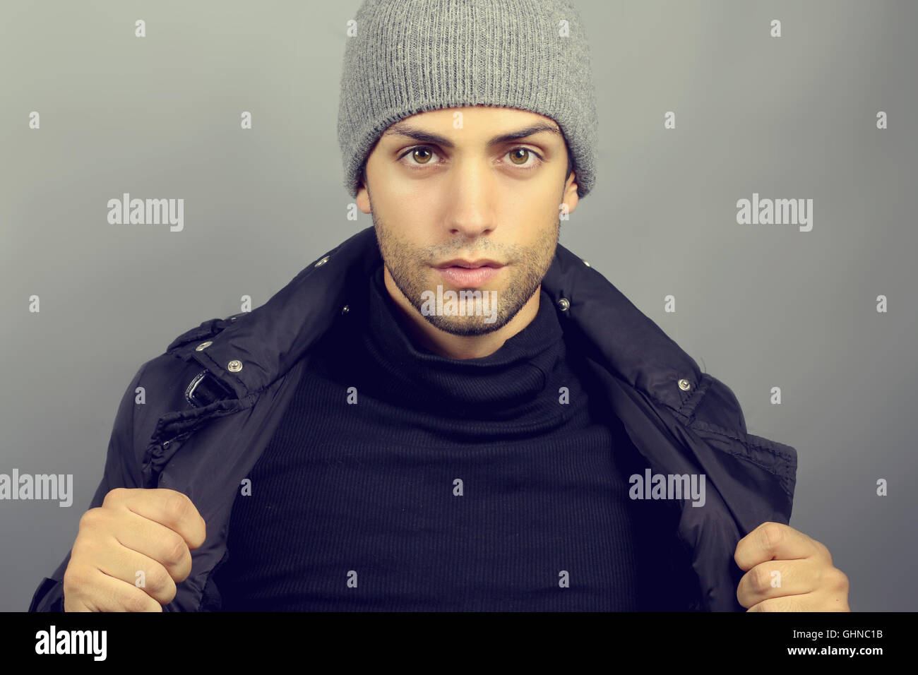 Holding his jacket hi-res stock photography and images - Alamy