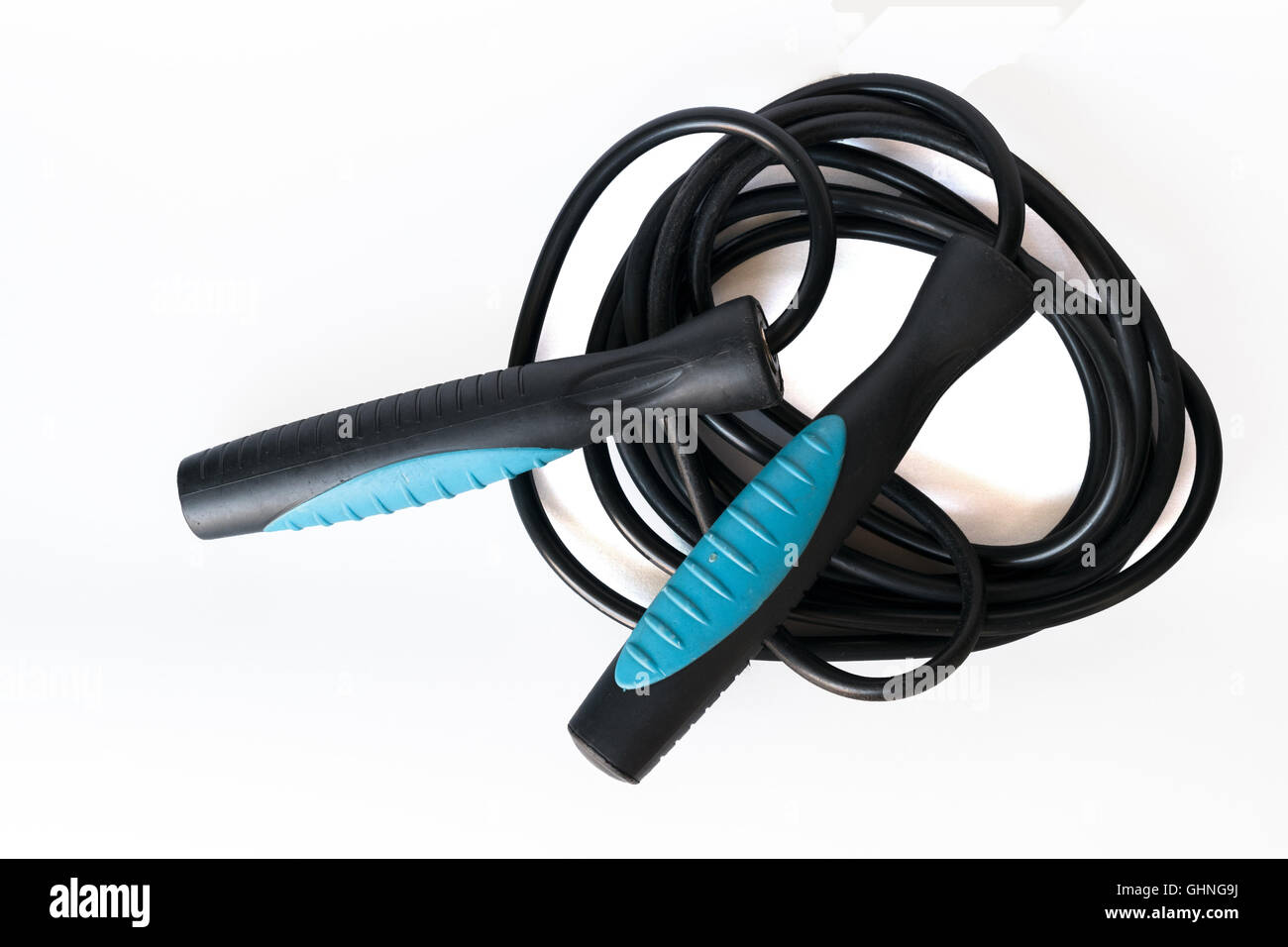 jump rope for exercise on white background Stock Photo - Alamy