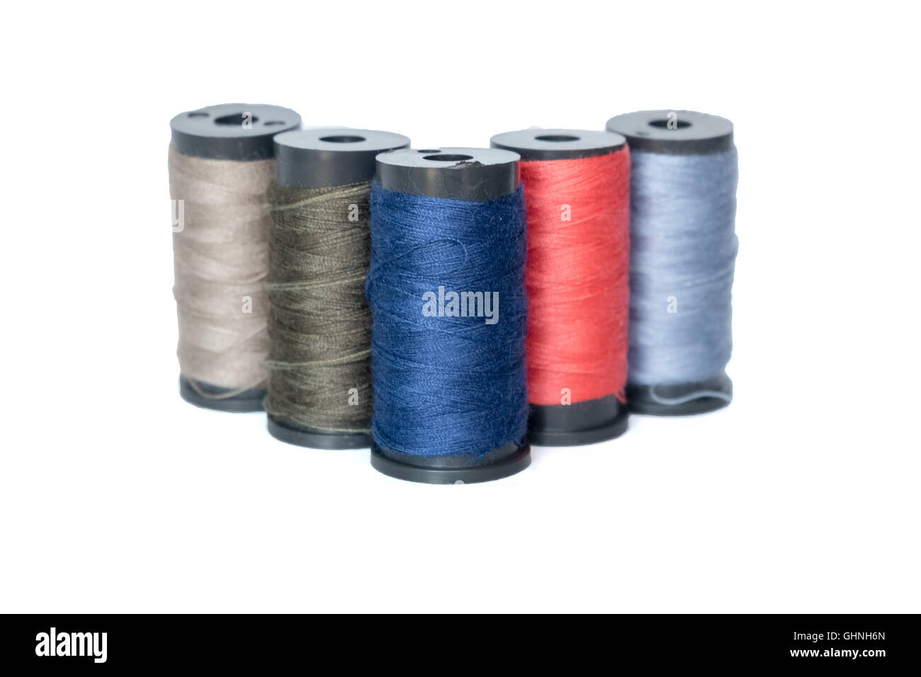 colorful threads isolated on white background Stock Photo - Alamy