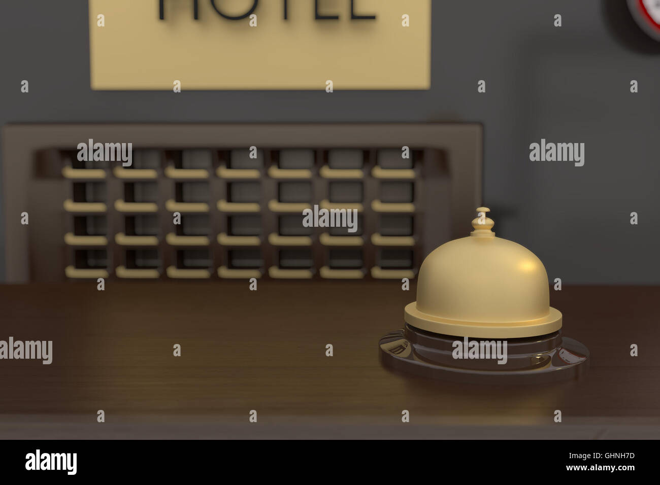Hotel reception desk bell hi-res stock photography and images - Alamy