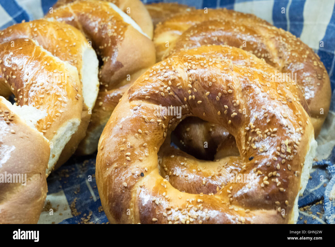 Bunch of turkish bakery (asma) for the breakfast Stock Photo - Alamy