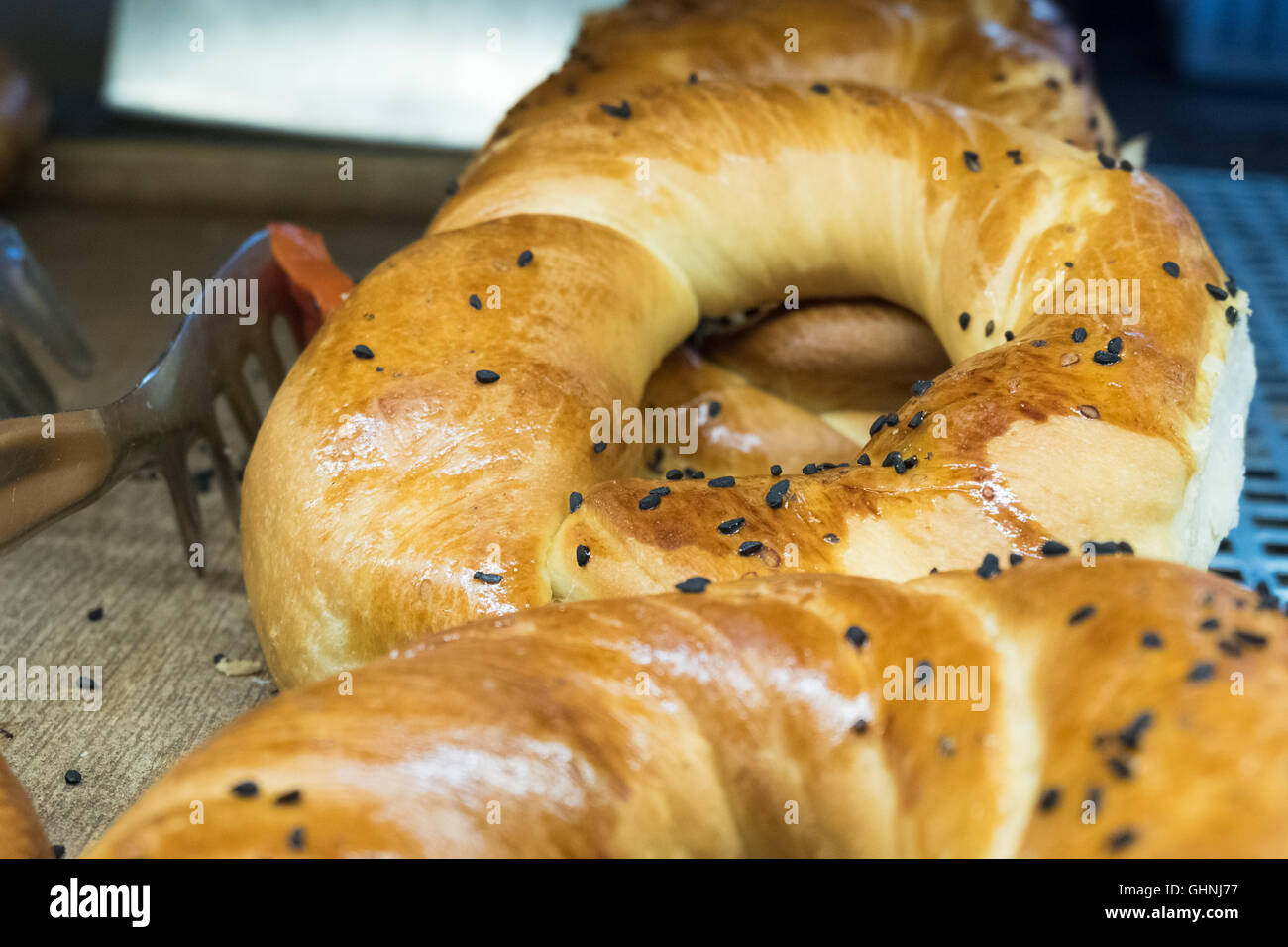 Bunch of turkish bakery (asma) for the breakfast Stock Photo - Alamy