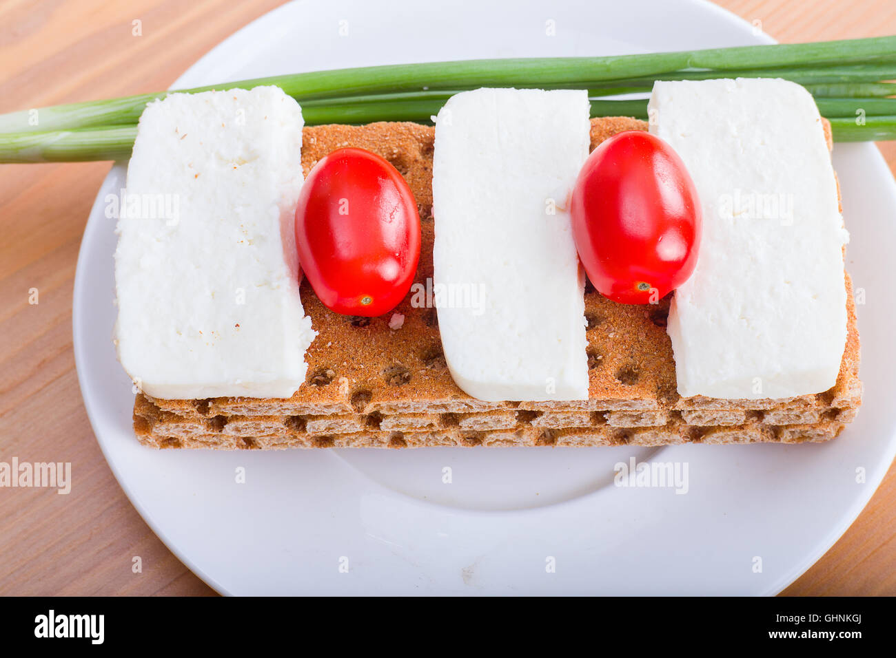 a sandwich on a plate for breakfast Stock Photo - Alamy