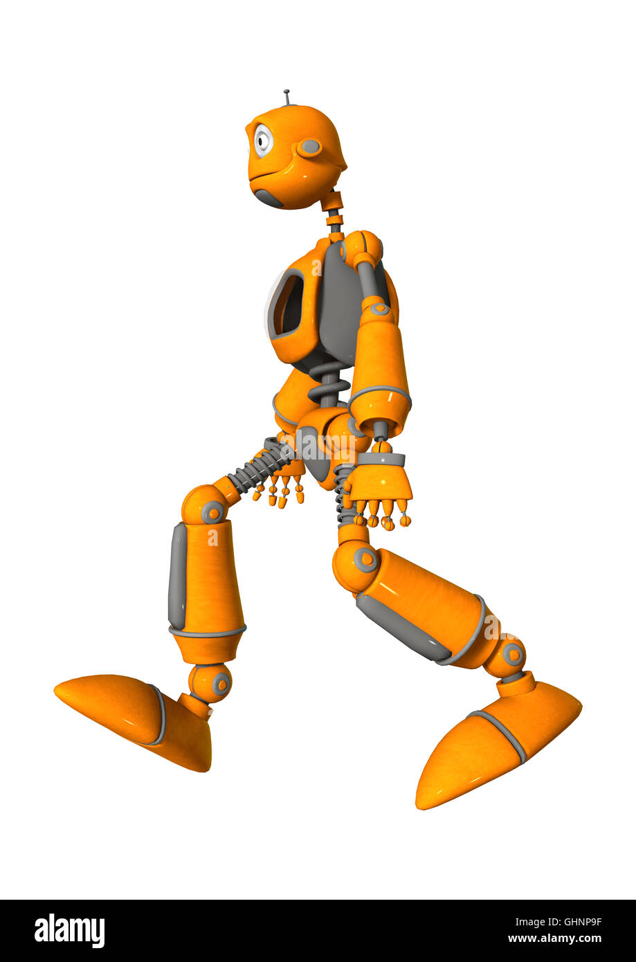3D rendering of a robot isolated on white background Stock Photo - Alamy