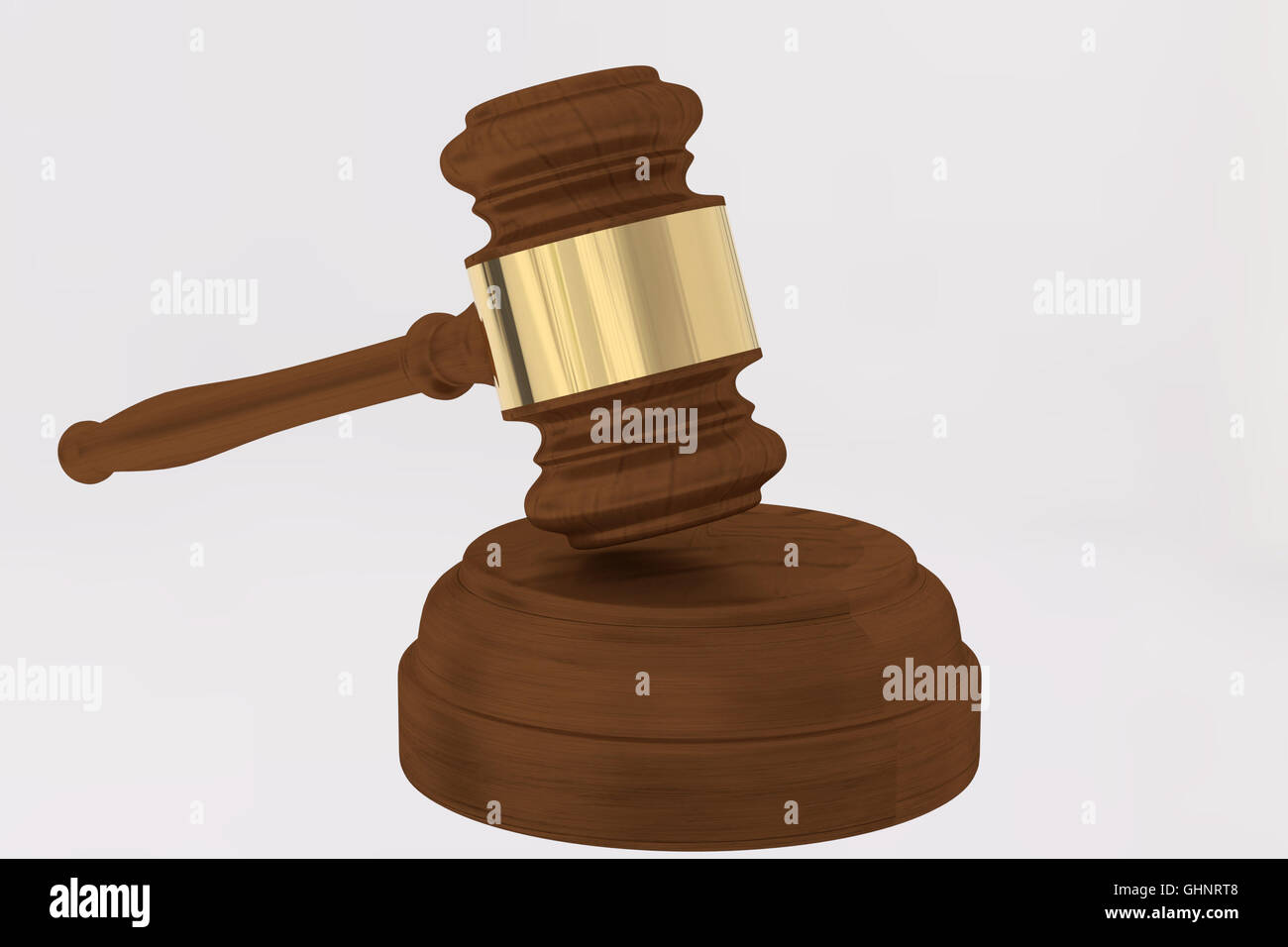 3D rendering of a wooden judge hammer isolated on white Stock Photo - Alamy