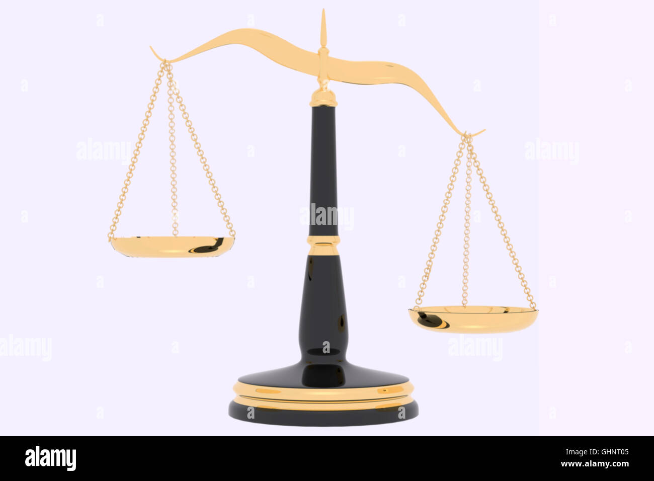 3D rendering of inbalance Law scales in white background Stock Photo ...