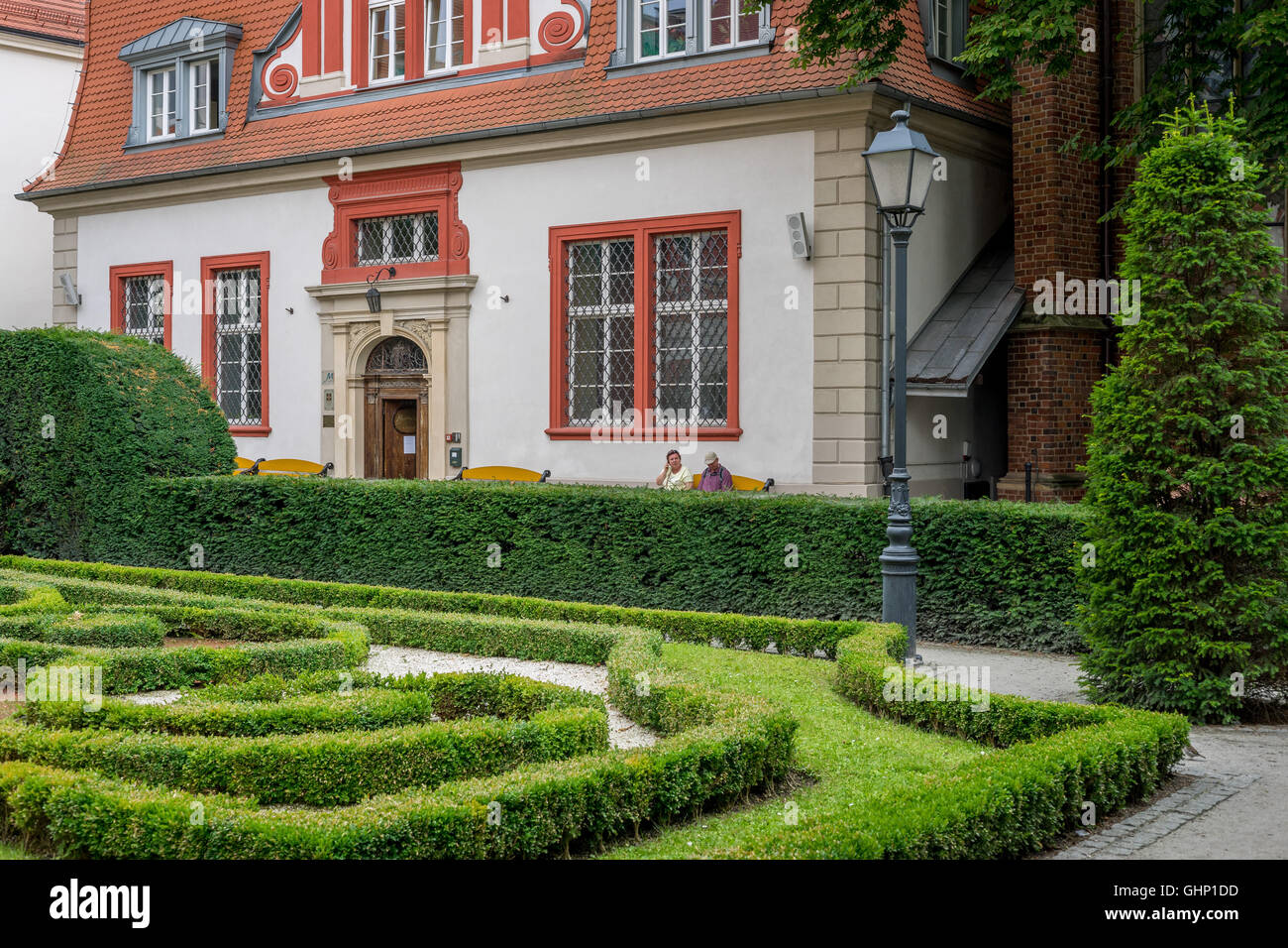 The Ossolineum National Ossoliński Institute garden Wroclaw Stock Photo ...