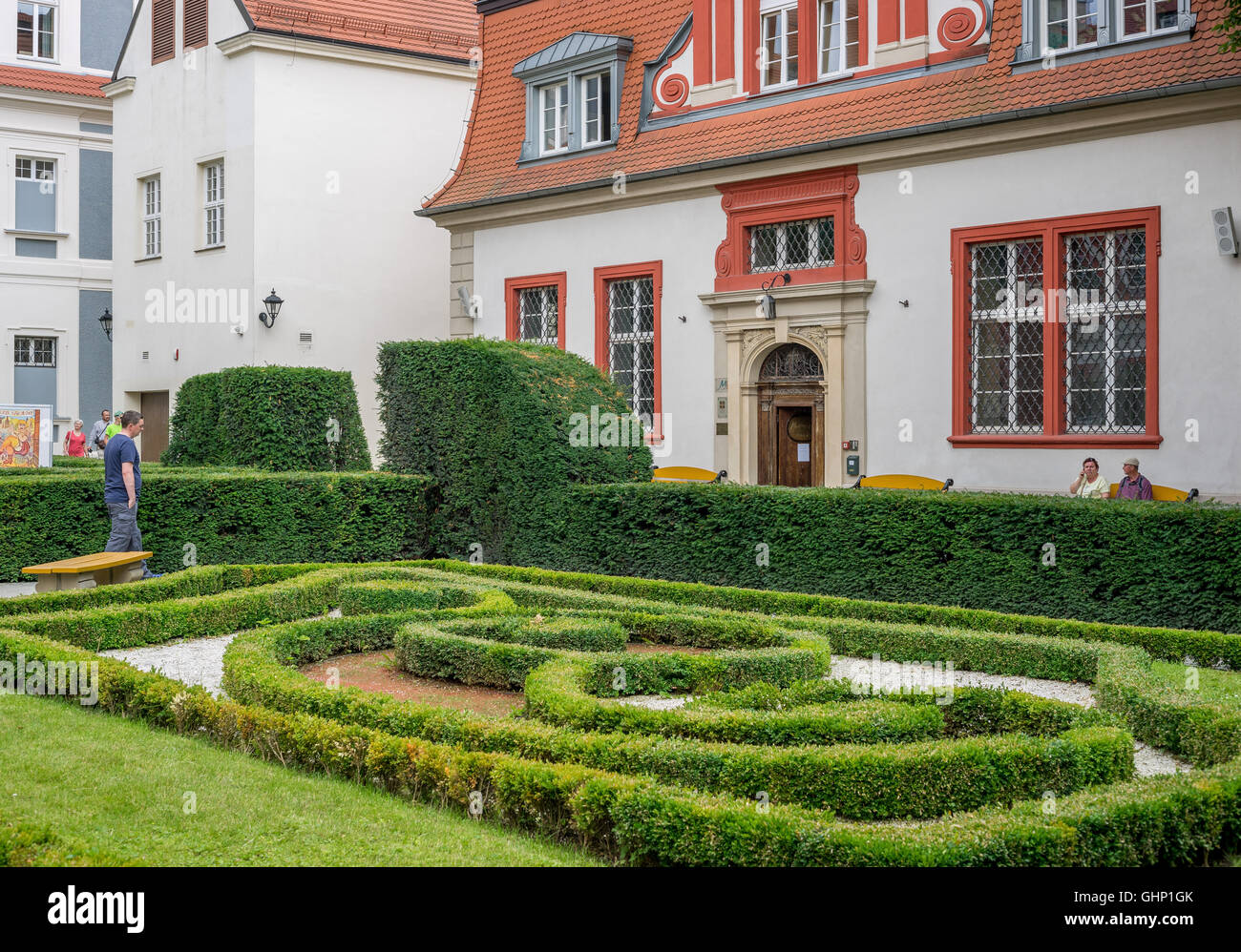 The Ossolineum National Ossoliński Institute garden Wroclaw Stock Photo ...