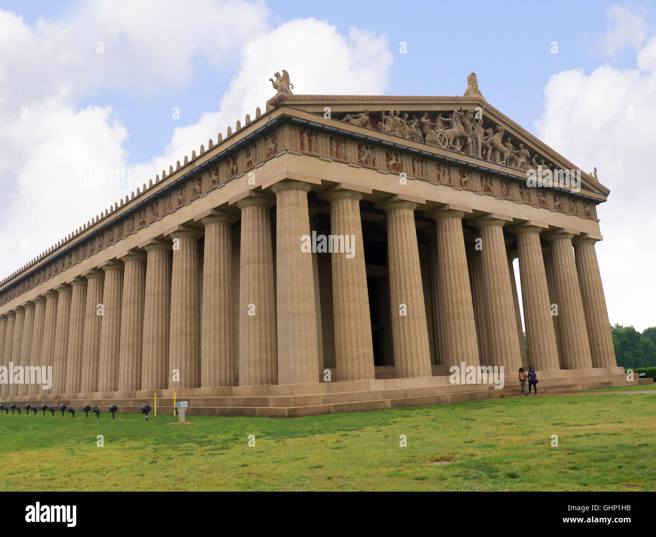 Concrete full sized replica of the Parthenon Temple in Nashville ...